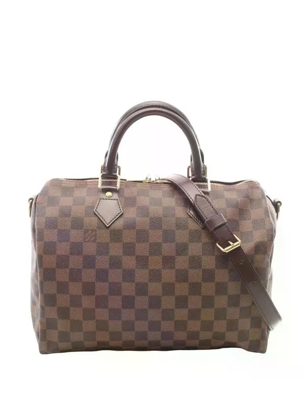 LOUIS VUITTON 2012 Damier Ebene Speedy Bandouliere 30 Satchel - Brown