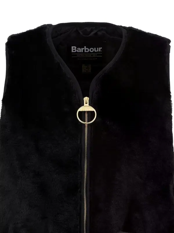 Barbour Karin Faux-fur Quilted-pocket Gilet