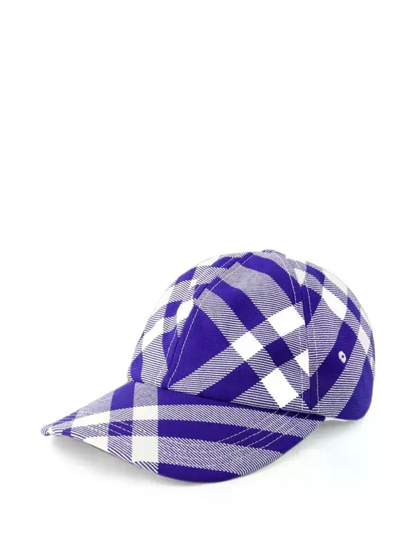 Burberry Check-pattern Wool Baseball Cap