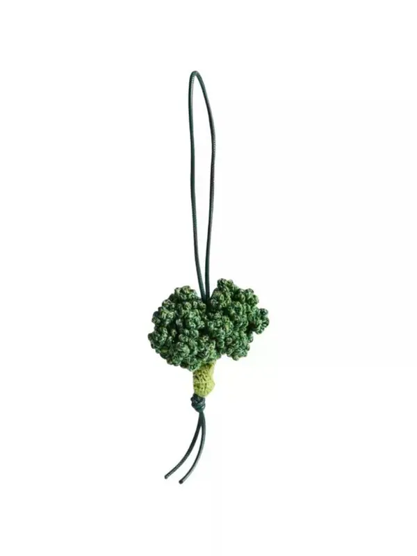 JW Anderson Broccoli-motif Crocheted Bag Charm - Green