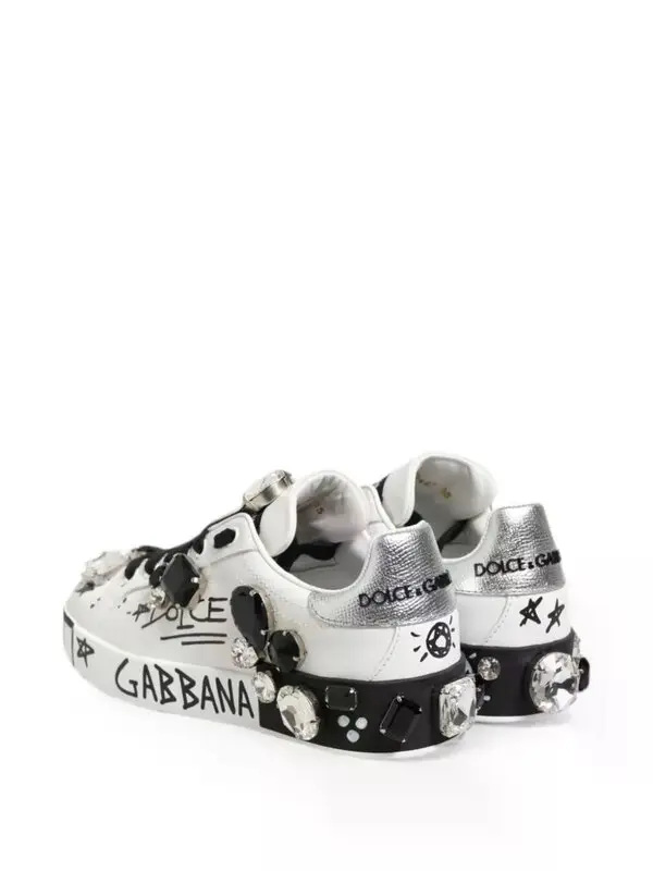 Dolce & Gabbana Portofino Crystal-embellished Sneakers