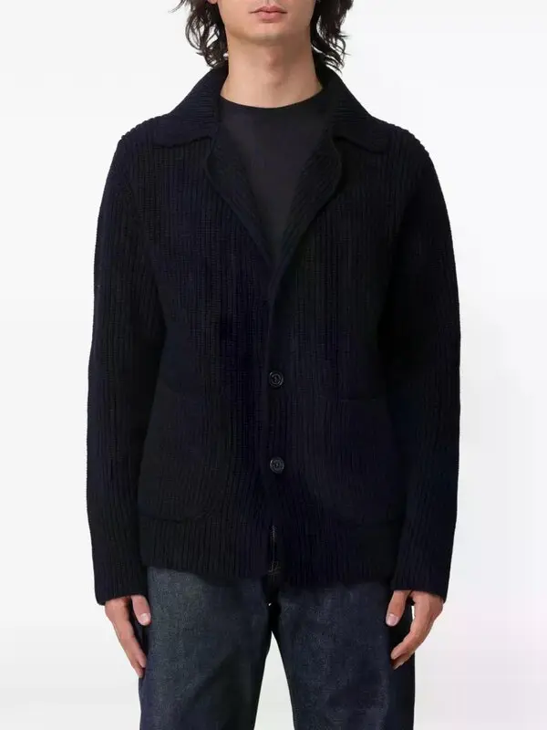 BROOKSFIELD Button-down Wool Cardigan - Blue