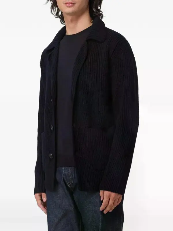 BROOKSFIELD Button-down Wool Cardigan - Blue