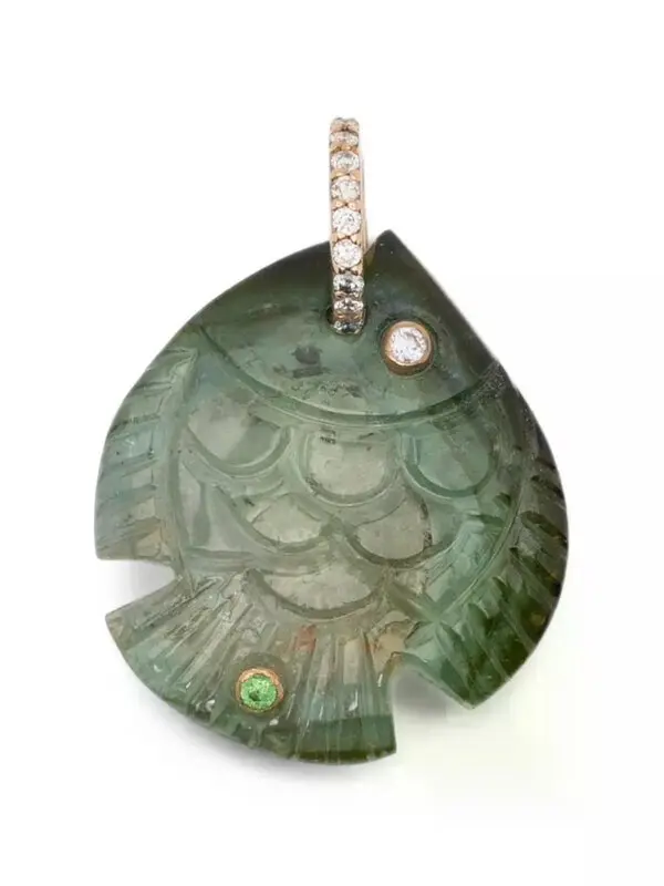 VIOLETTE Fish-motif Multi-stone Pendant