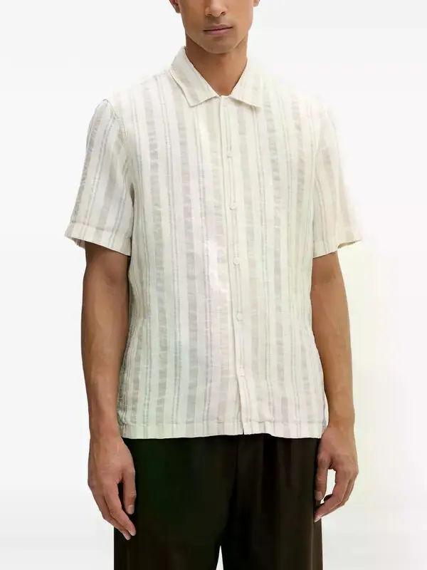 Marc O'polo Vertical-stripe Short-sleeved Shirt