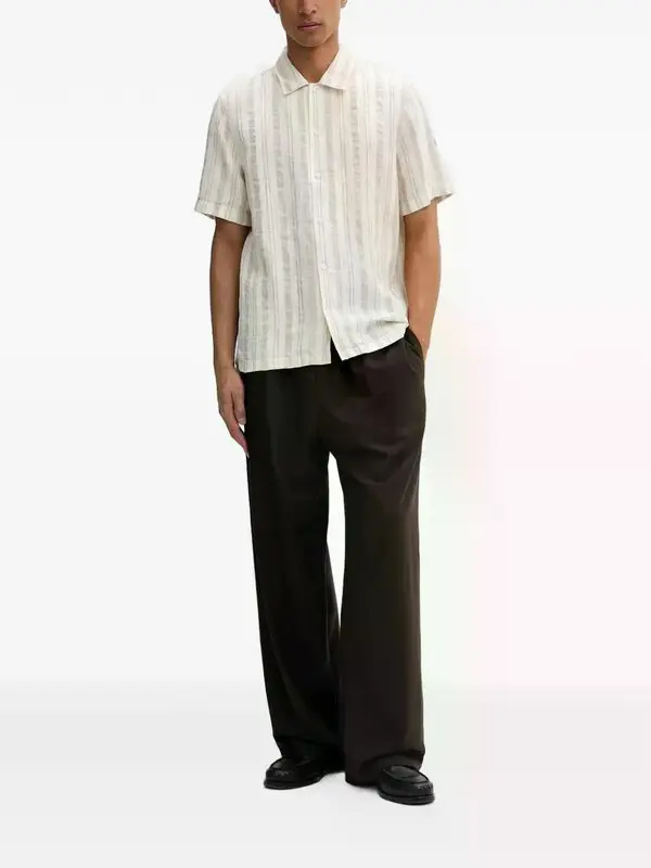 Marc O'polo Vertical-stripe Short-sleeved Shirt