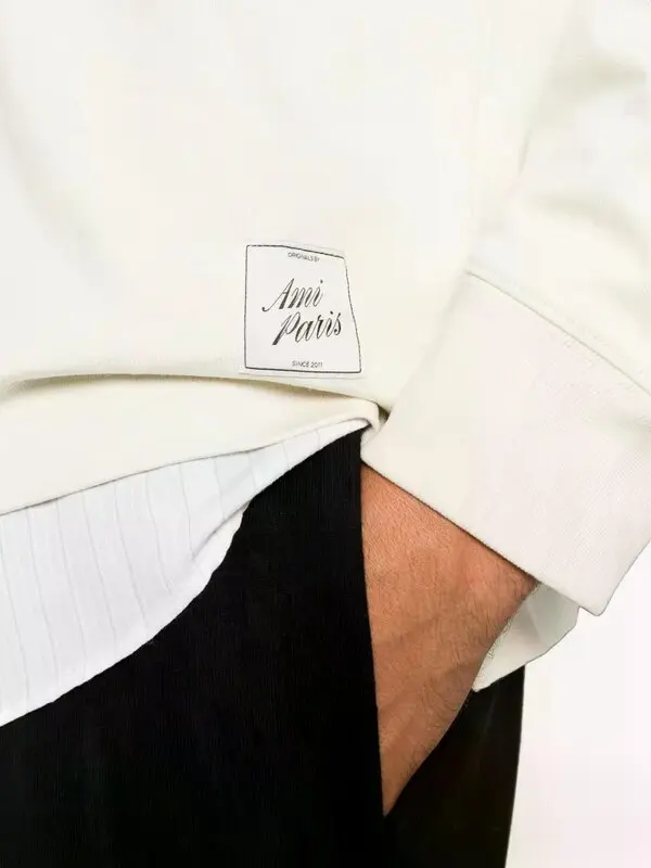 AMI Paris Logo-patch Polo Shirt