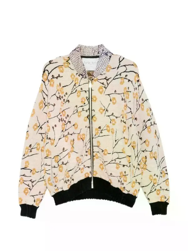 FORTE_FORTE Floral-jacquard Bomber Jacket