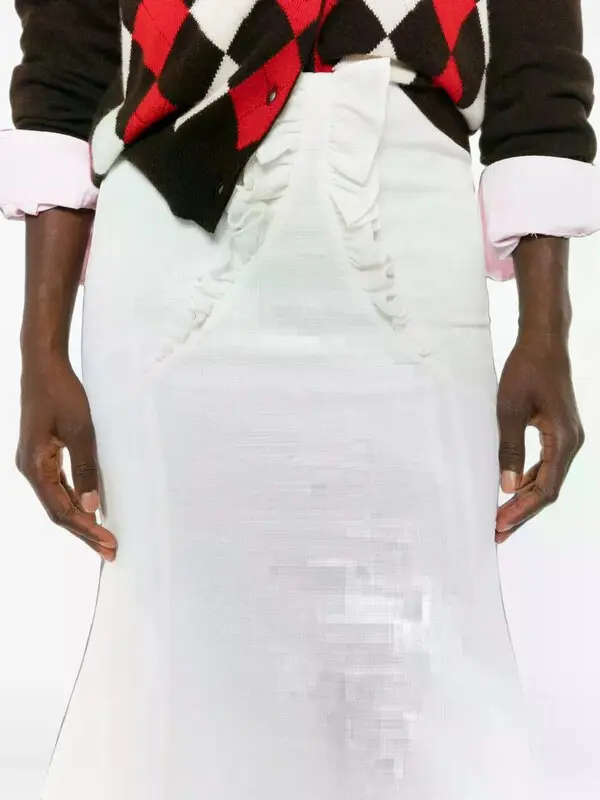 SHUSHU/TONG Ruffle-trimmed Flared Skirt
