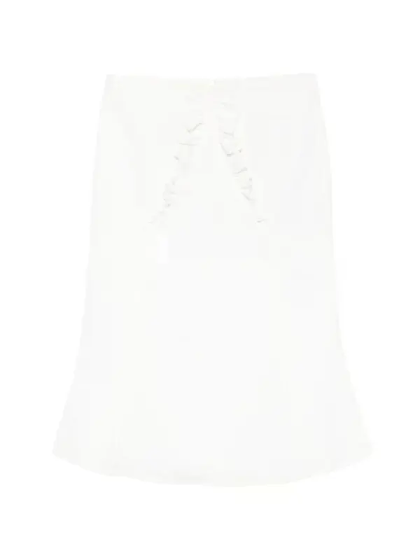SHUSHU/TONG Ruffle-trimmed Flared Skirt - White