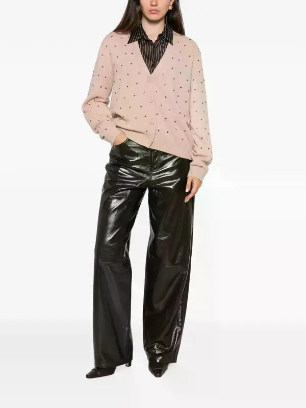 Liviana Conti Crystal-embellished V-neck Cardigan