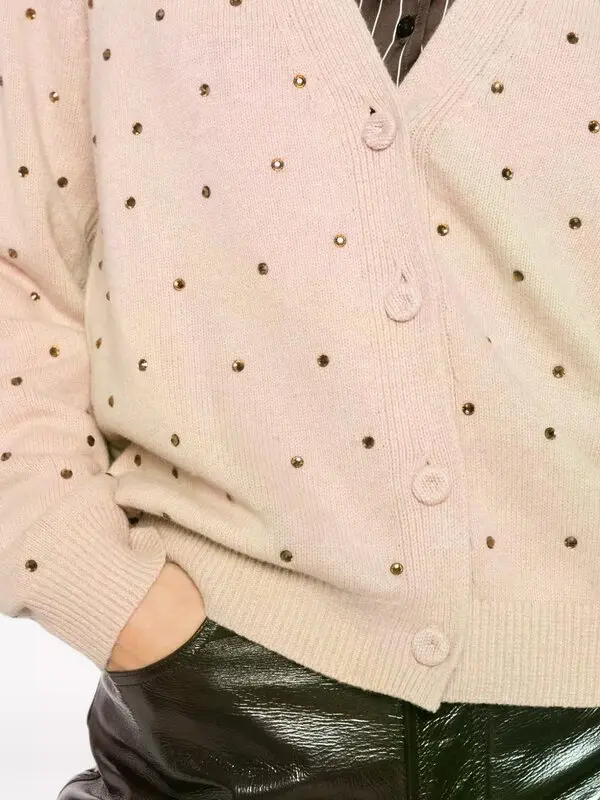 Liviana Conti Crystal-embellished V-neck Cardigan