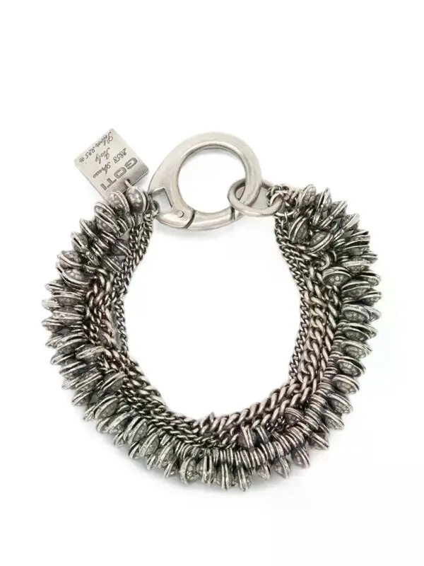 GOTI Multi-chain Beaded Bracelet - Silver