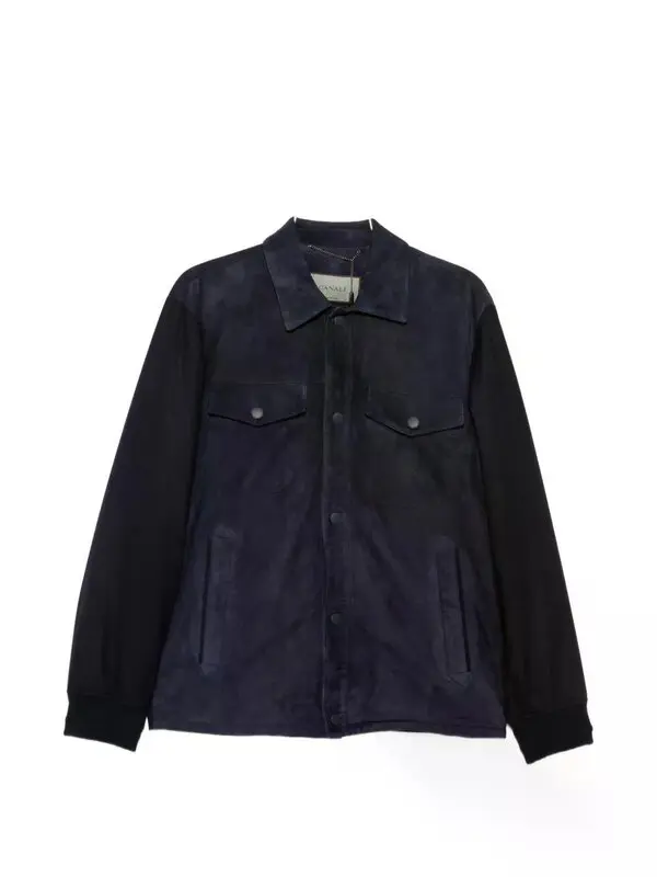 Canali Suede Panelled Jacket