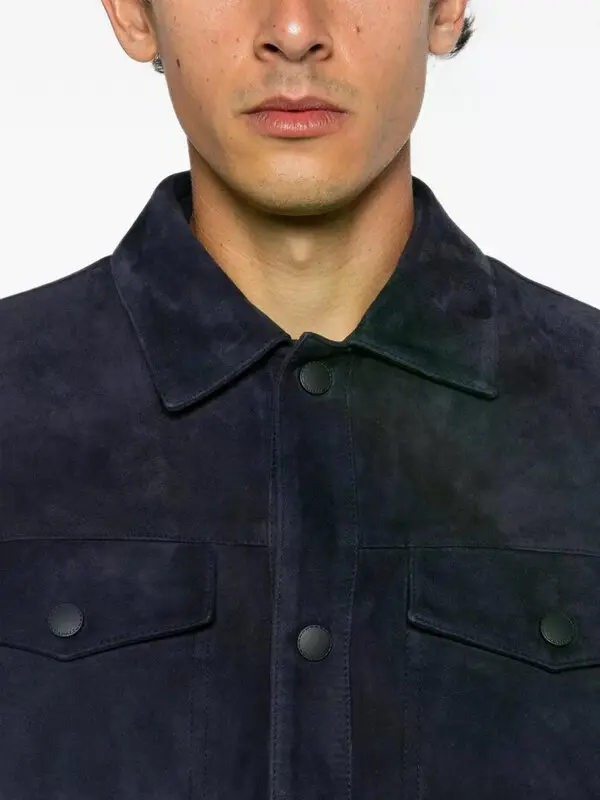 Canali Suede Panelled Jacket
