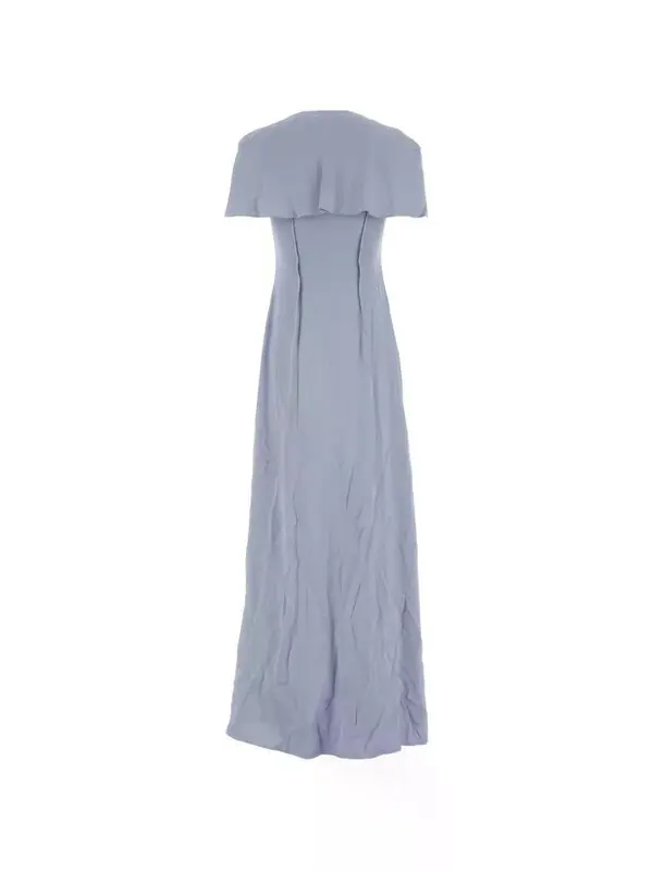 JIL SANDER Ruffled V-neck Maxi Dress