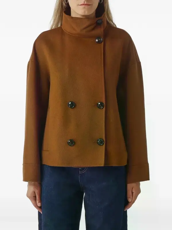 Max Mara Aceri Double-breasted High-neck Coat