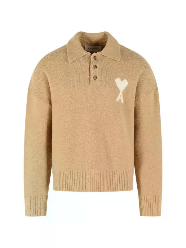 AMI Paris De Cœur Polo Shirt - Neutrals
