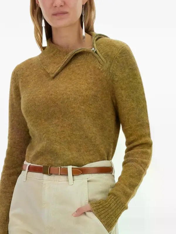 MARANT ETOILE Odelle Zip-neck Sweater - Blue