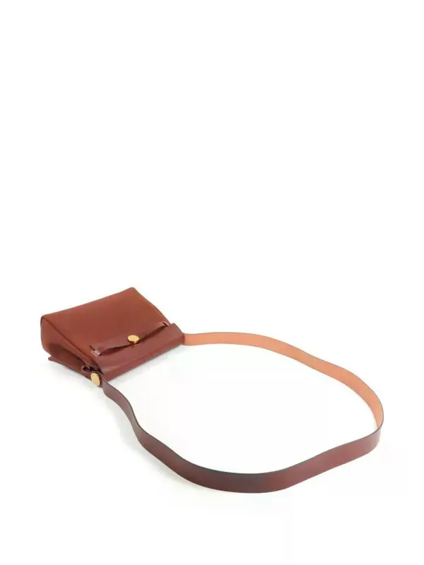 Hermès 2025 Mini Herbag Leather Shoulder Bag - Red