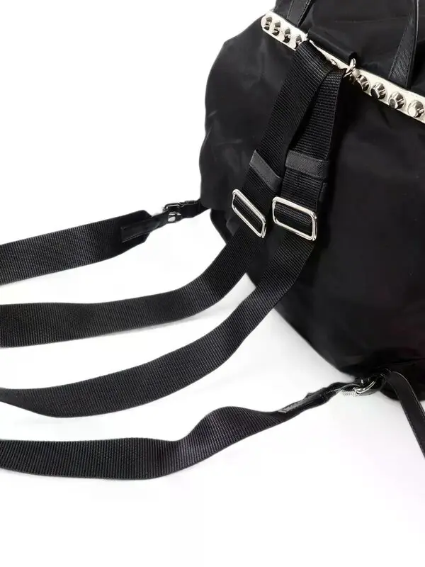 Prada Studded Buckled Backpack