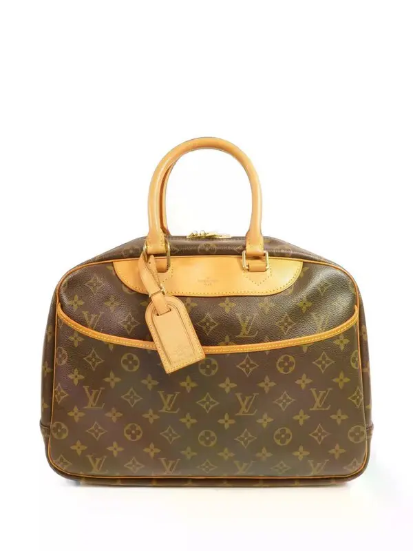 LOUIS VUITTON Monogram Deauville Handbag - Brown