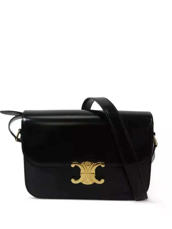 Celine Triomphe Shoulder Bag - Black