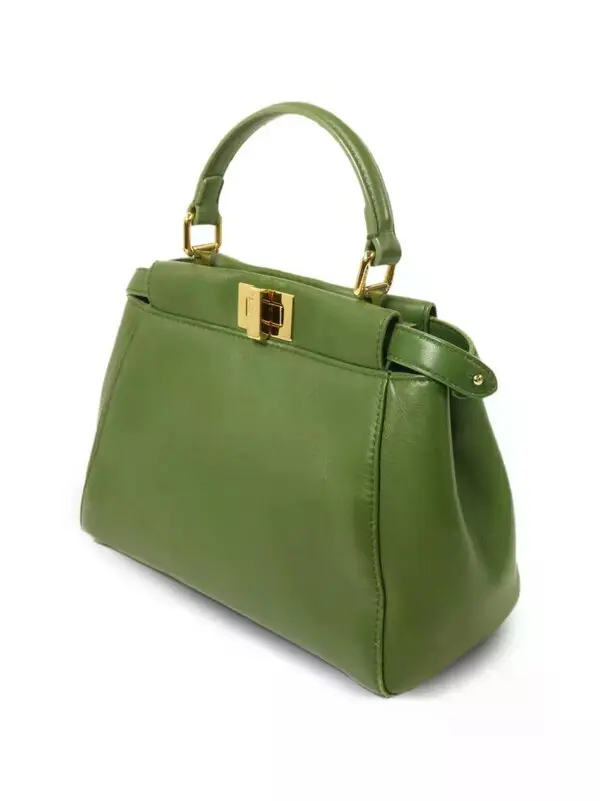 Fendi Mini Ghw Peekaboo 2 Way Shoulder Bag - Green