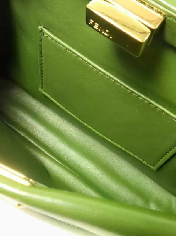 Fendi Mini Ghw Peekaboo 2 Way Shoulder Bag - Green
