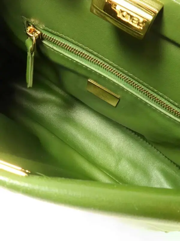 Fendi Mini Ghw Peekaboo 2 Way Shoulder Bag - Green