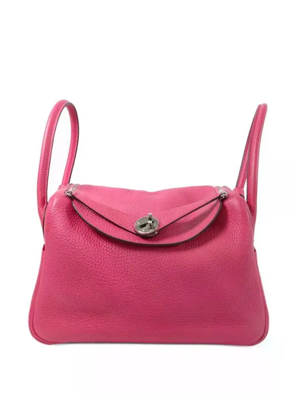 Hermès 26 Lindy Leather Shoulder Bag - Pink