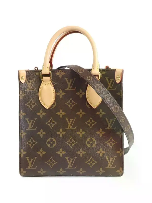 LOUIS VUITTON Monogram Sac Plat Bb Tote Bag - Brown
