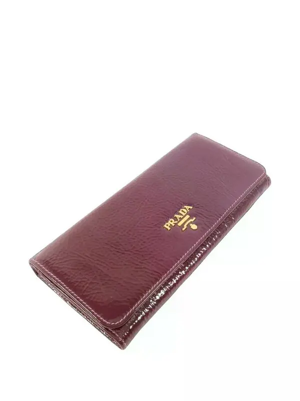 Prada Logo-plaque Patent Wallet