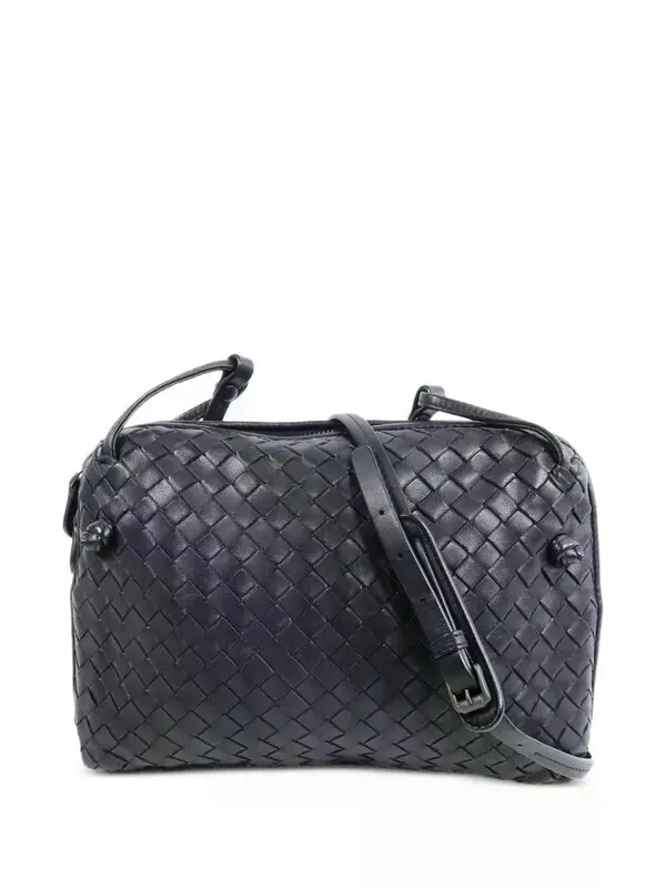 Bottega Veneta Intrecciato Leather Shoulder Bag - Black