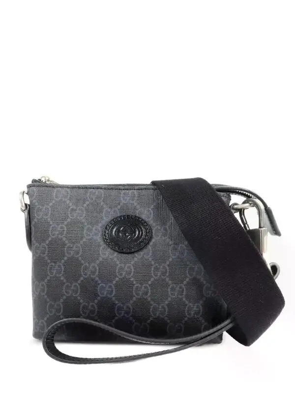 Gucci Gg Supreme Shoulder Bag - Black