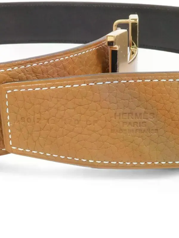 Hermès 2021 H Togo Leather Belt