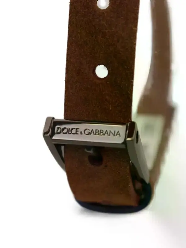 Dolce & Gabbana Logo-engraved Suede Belt
