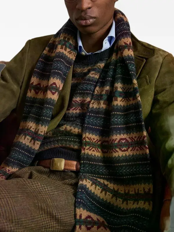 Polo Ralph Lauren Fair Isle Tassel-trimmed Scarf - Blue
