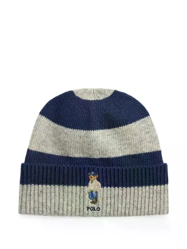 Polo Ralph Lauren Polo Bear Striped Beanie Hat