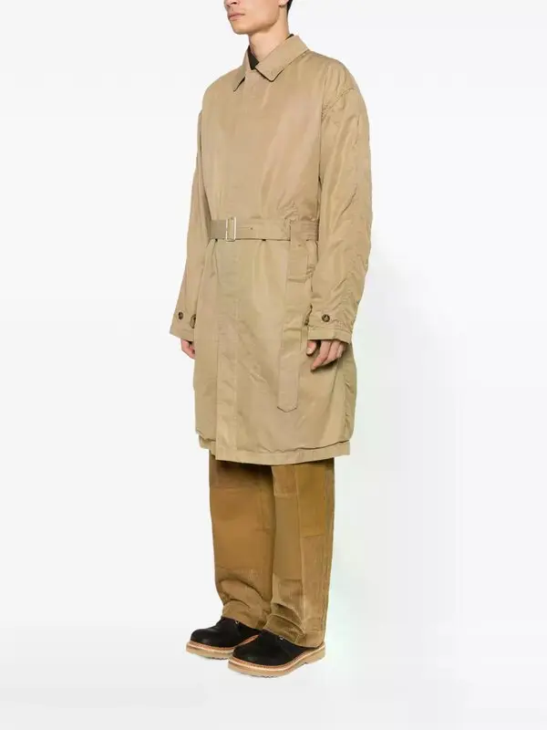 Comme Des Garçons Belted Gabardine Overcoat