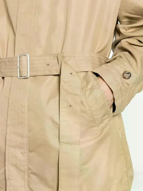 Comme Des Garçons Belted Gabardine Overcoat