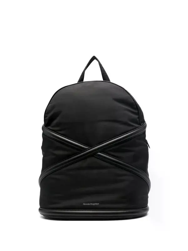 Alexander McQueen Harness Logo Backpack - Black