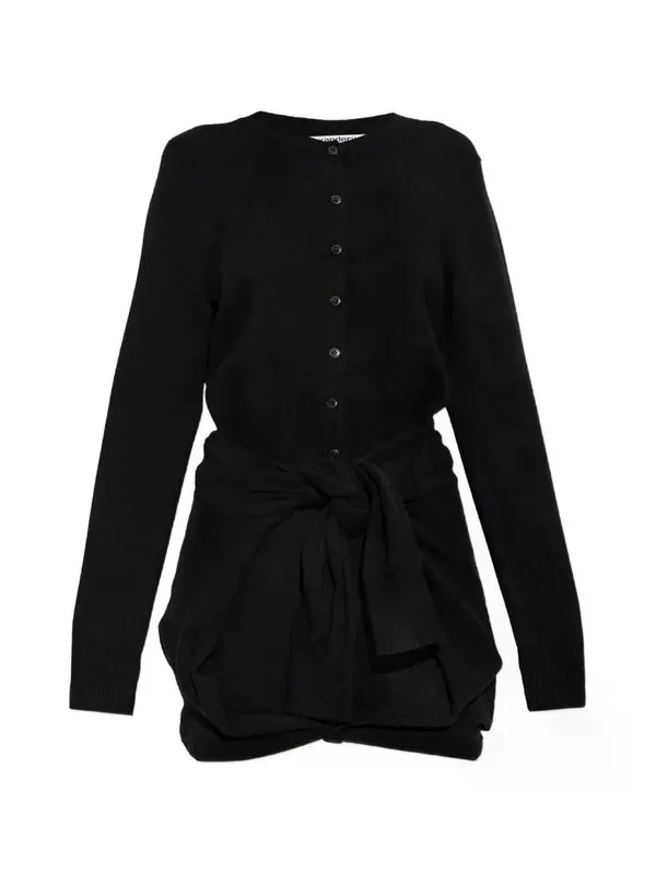 Alexander Wang Tie-waist Button-up Mini Dress - Black