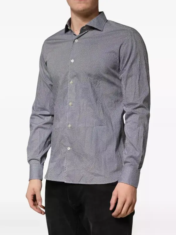 DOMENICO TAGLIENTE Geometric-pattern Long-sleeve Shirt