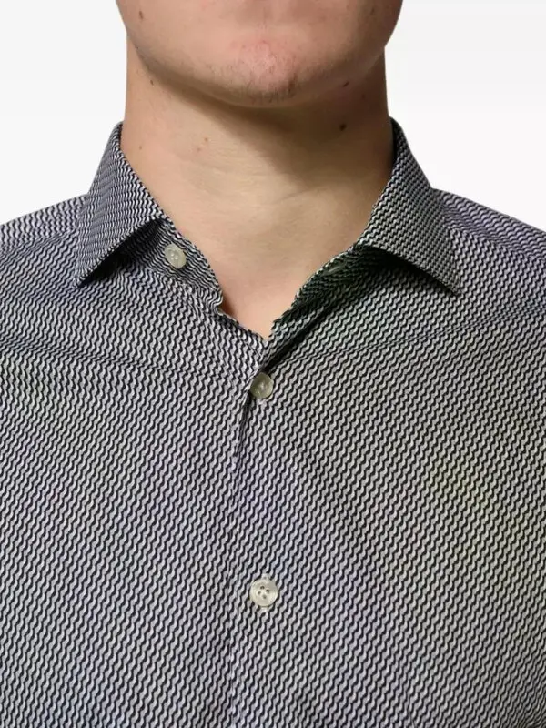 DOMENICO TAGLIENTE Geometric-pattern Long-sleeve Shirt