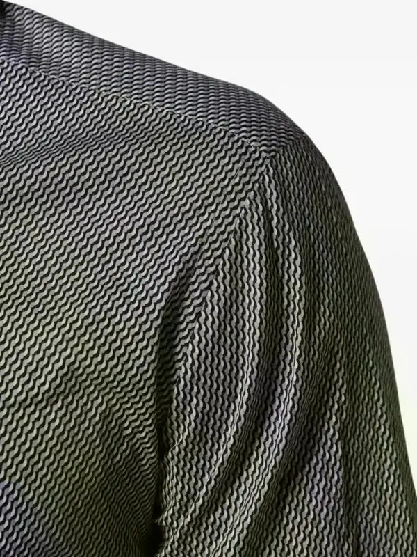 DOMENICO TAGLIENTE Geometric-pattern Long-sleeve Shirt
