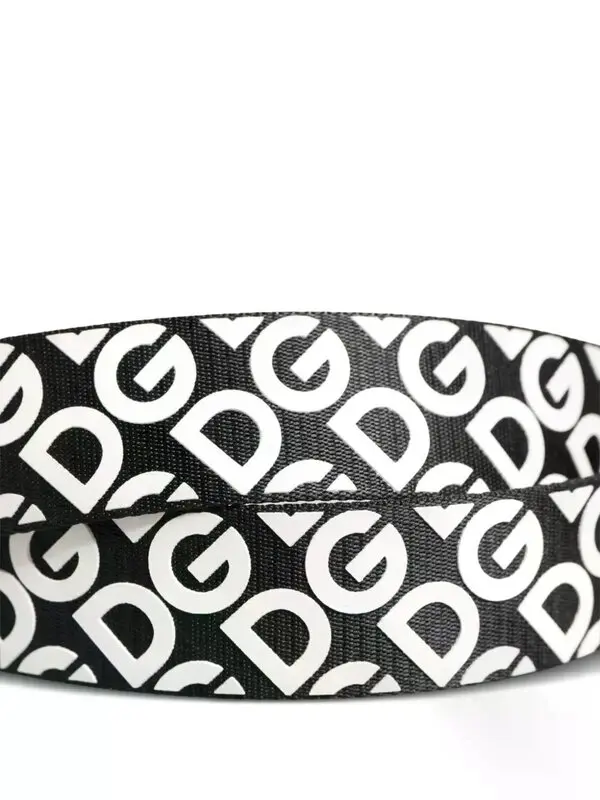 Dolce & Gabbana Logo-print Belt - Black