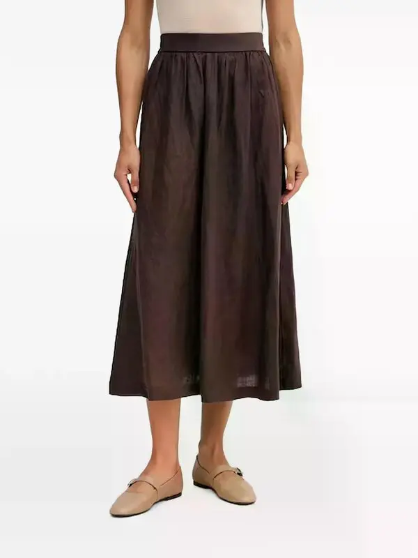 BENETTON Elasticated-waist Midi Skirt