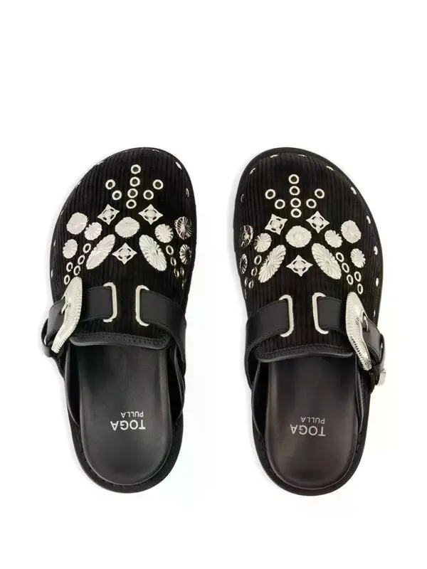 Toga Stud-embellishment Mules