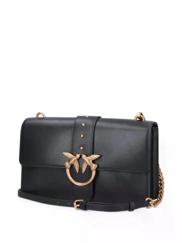 Pinko Love Bag One Medium Handbag In Leather - Black